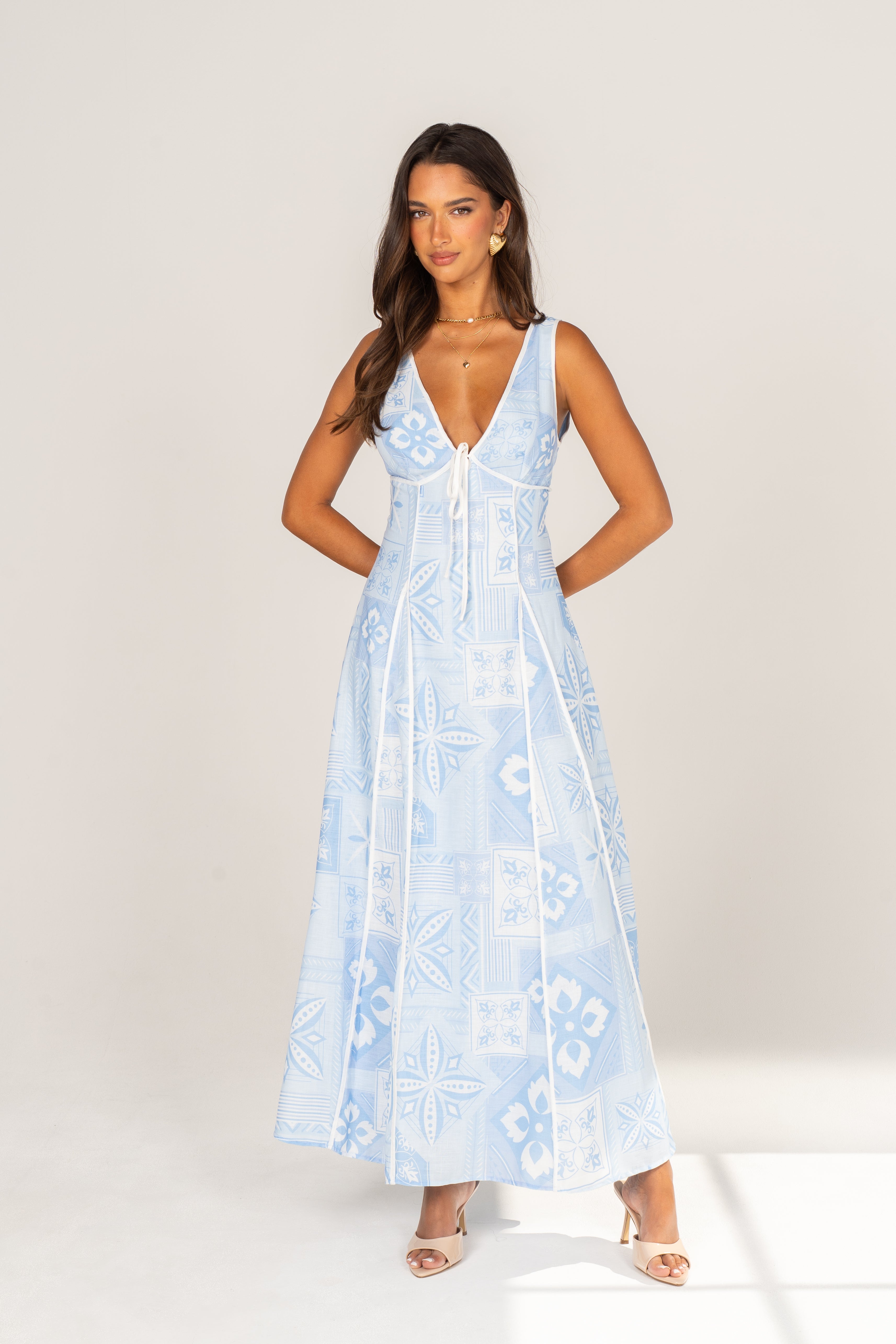 Quinley Print Sleeveless Maxi Dress – All About May